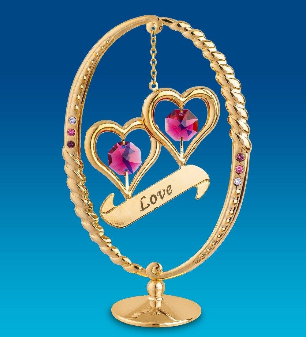 Фигурка Сердечки с цв. кр. A2068225 Crystal Temptations, Металл, кристалл