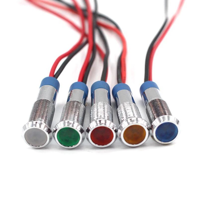 LED индикаторная лампа 6 мм красная/желтая 220V Green