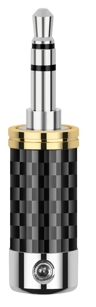 3-полюсный разъем 3,5 мм, разъем для наушников 3,5, корпус из углеродного волокна для пайки, Hi-Fi гарнитура, кабель для наушников, бытовая электроника 5pcs, Black Rhodium