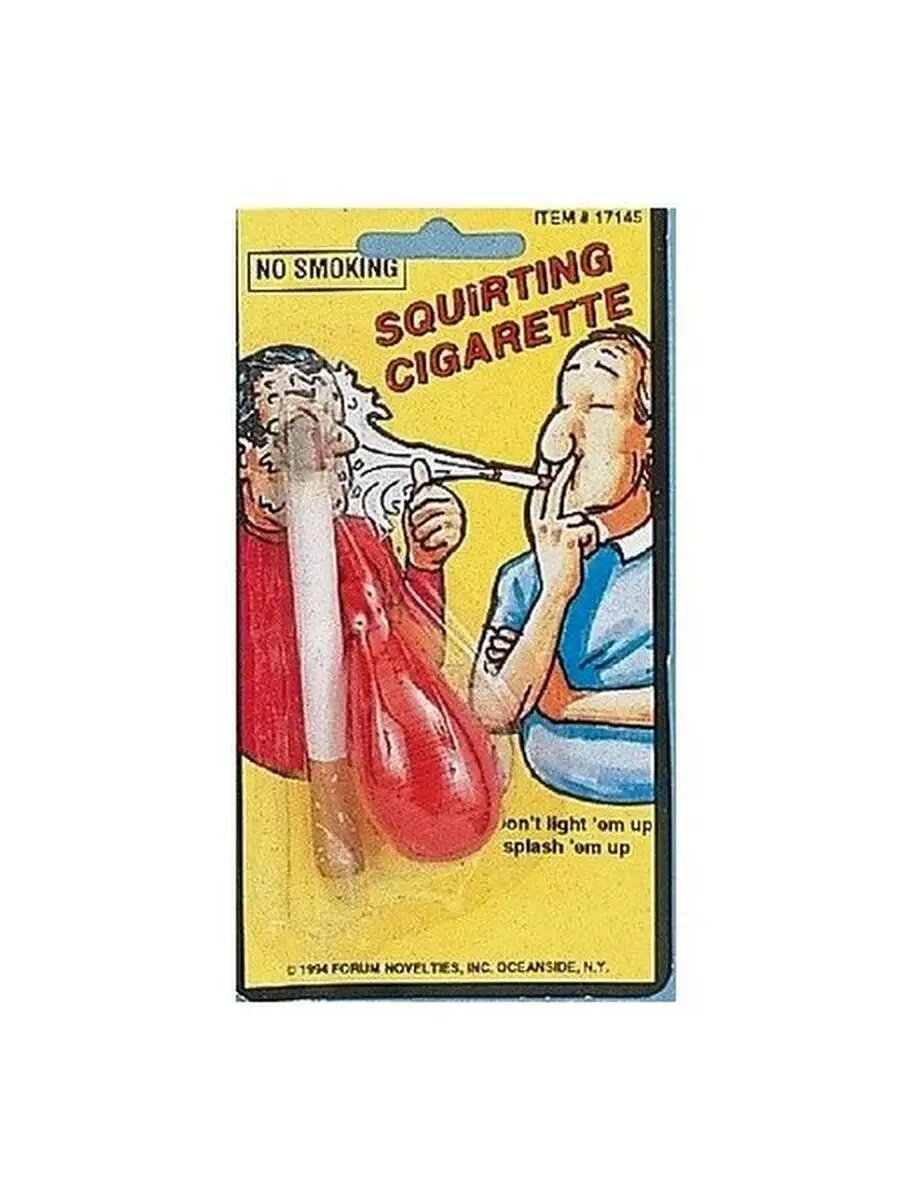 Прикол для розыгрыша СмеХторг "Сигарета-Брызгалка", пластик/картон, белый, 80г
