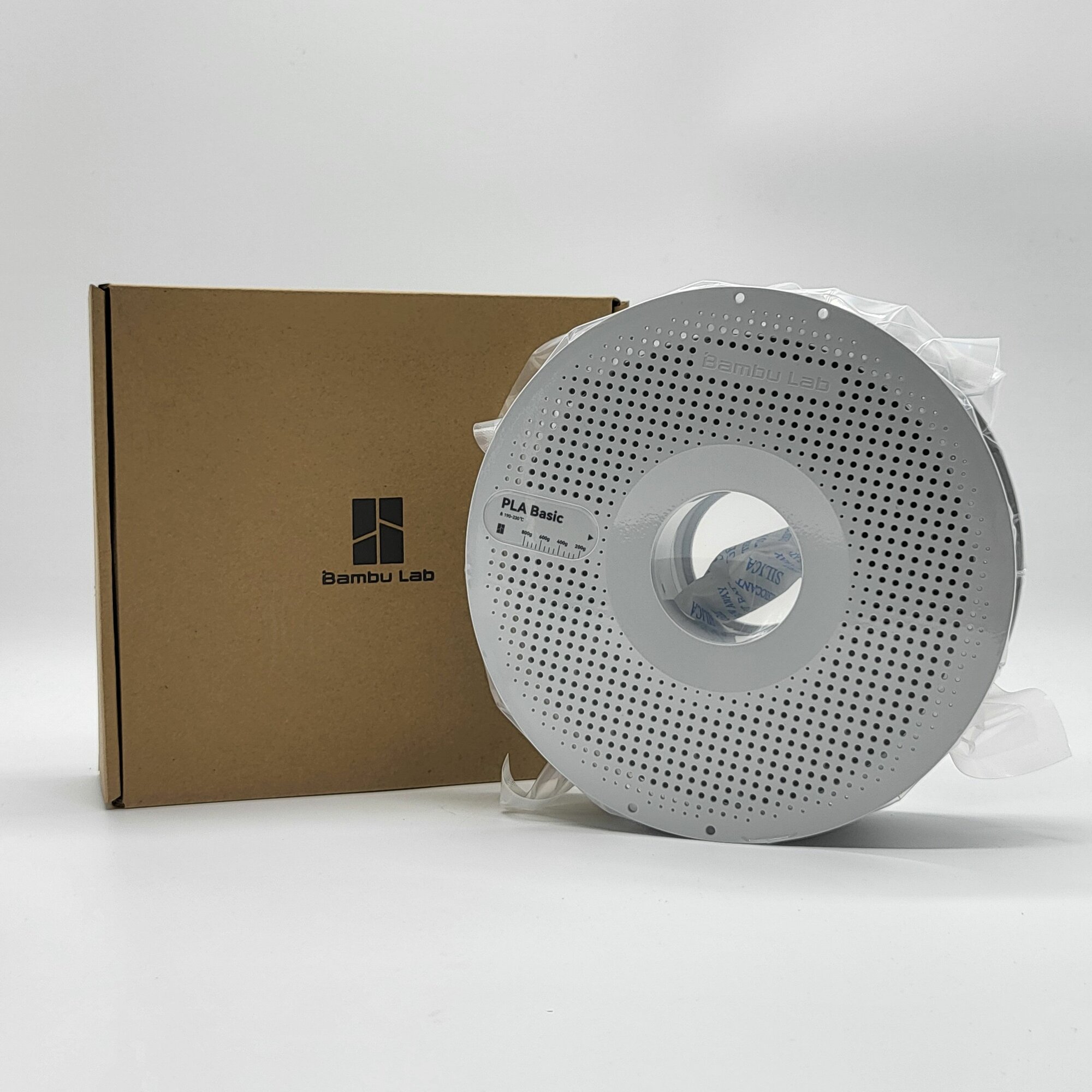 Пластик BambuLab для 3d принтера PLA Basic Gray, 1 кг, на катушке — фото 1