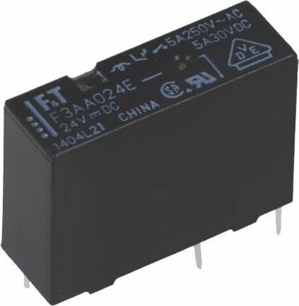 Реле FUJITSU FTR-F3AA024E-HA электромагнитное SPST-NO Uобмотки 24ВDC 5A/250ВAC 5А 1 шт