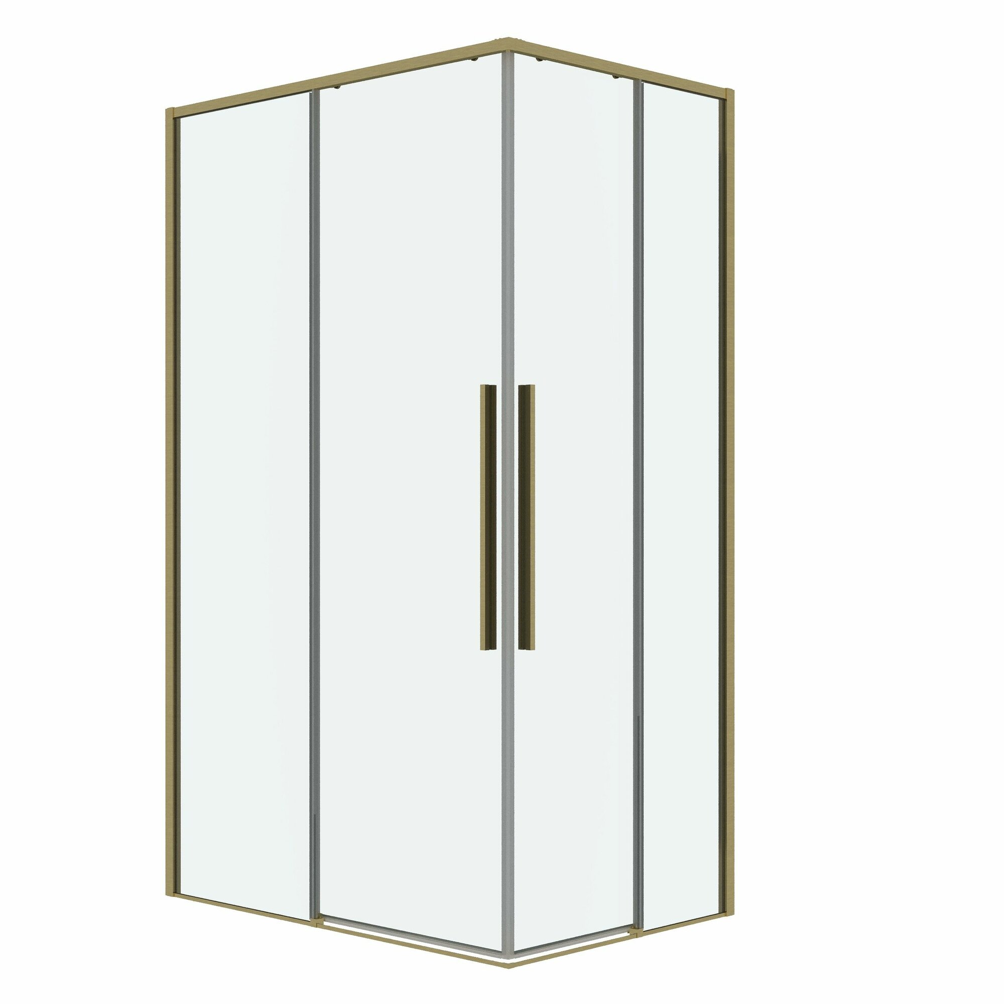 Душевое ограждение Grossman Galaxy 300. K33.01.1180.32.00 (110х80х195) дверь раздвижная, золото сатин, стекло прозрачное,2 места