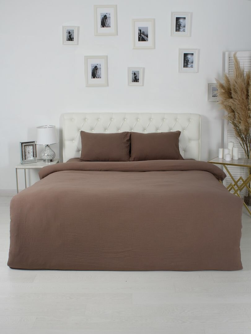 Постельное белье 1,5 спальное наволочки 50х70 Mona Liza Ginger полисатин жатка