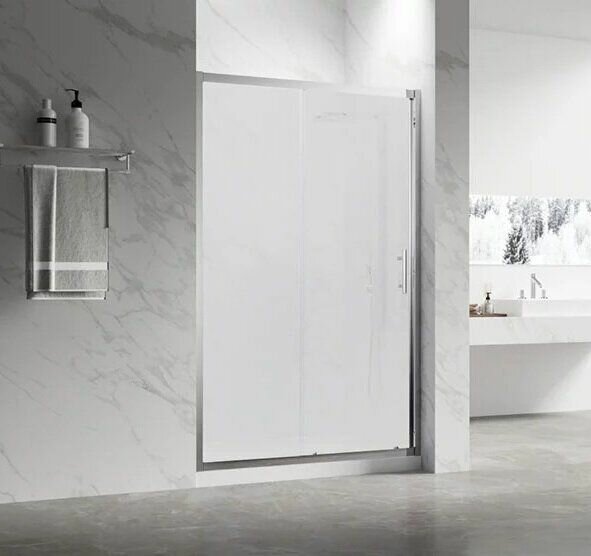 Душевая дверь в нишу Veconi Vianno раздвижная VN-55 M, 120х195 см, стекло матовое, профиль хром глянец VN55M-120-07-C8