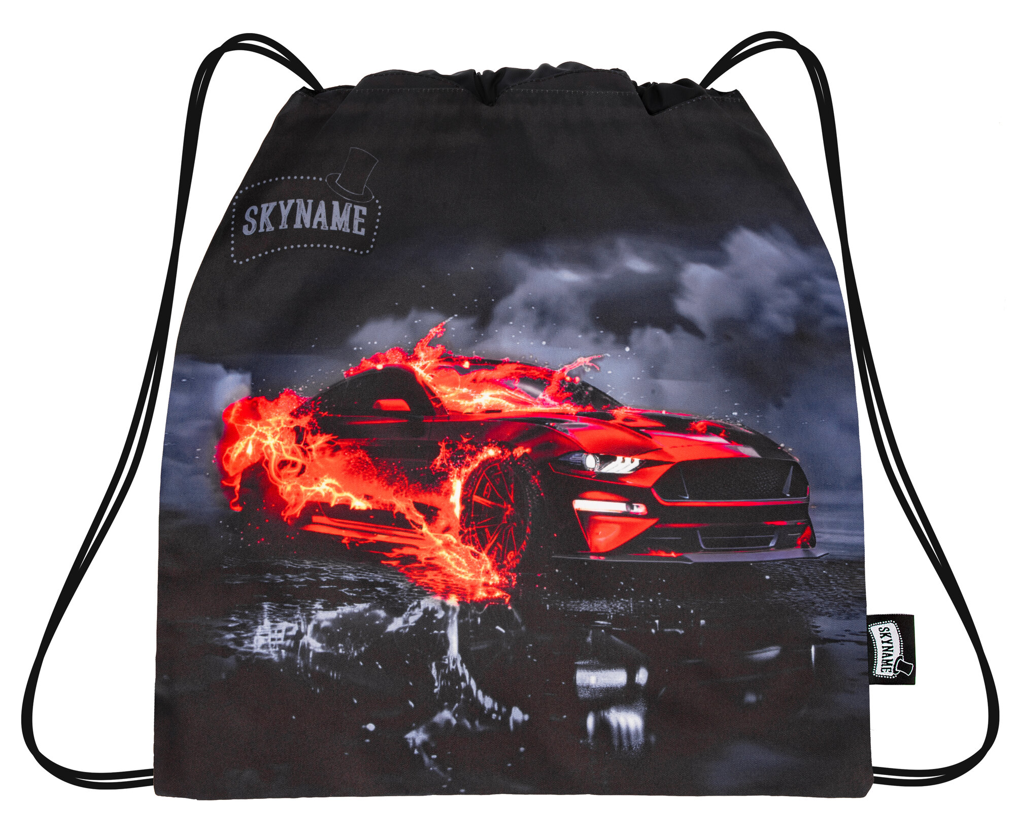 Мешок для сменки школьный для мальчика увеличенного размера 45 х 40 см с лямками из шнурков