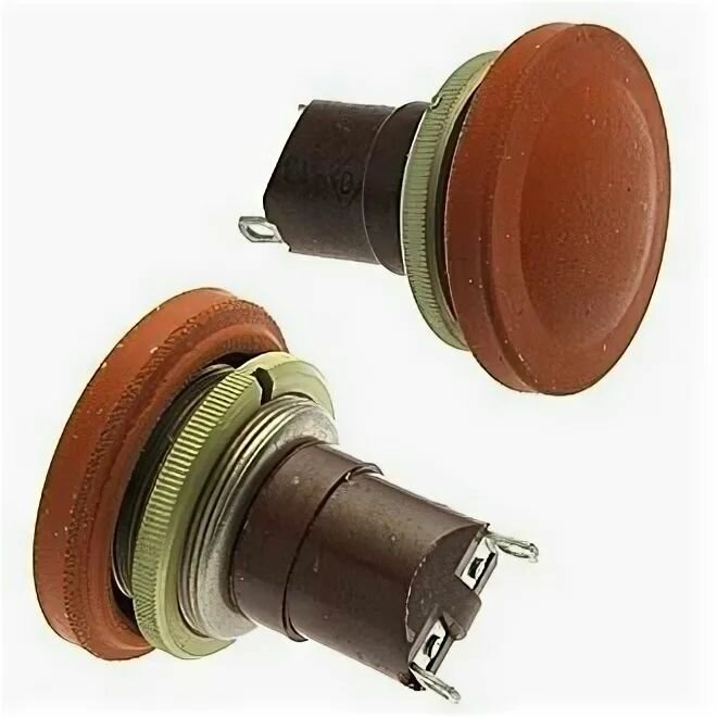 К2-1П (24-й диаметр металл) переключатель кнопочный, 1шт