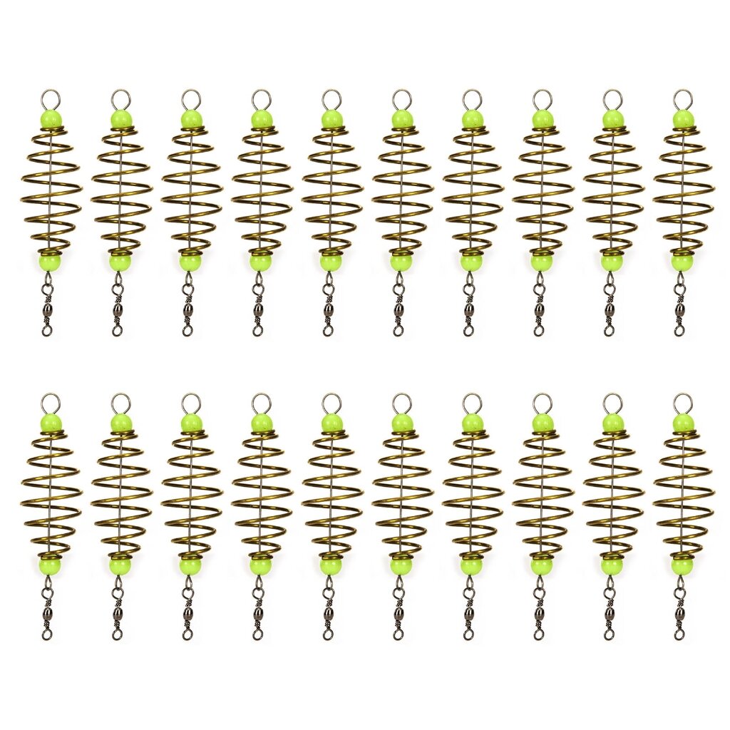 20шт Рыболовная Кормушка Приманки Клетка для Рыбалки Светящаяся Рыболовная Пружинная Кормушка Пружинная Рыболовная Кормушка Светящаяся Рыболовная Кормушка