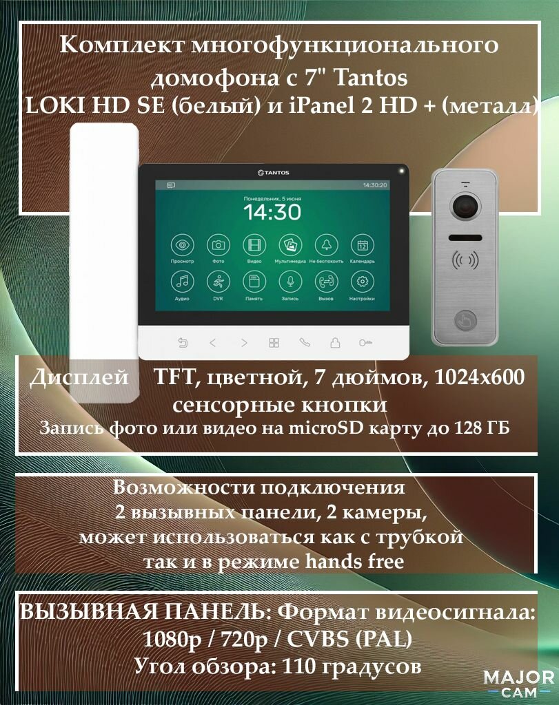 Комплект LOKI HD SE (белый) и iPanel 2 HD + (металл)