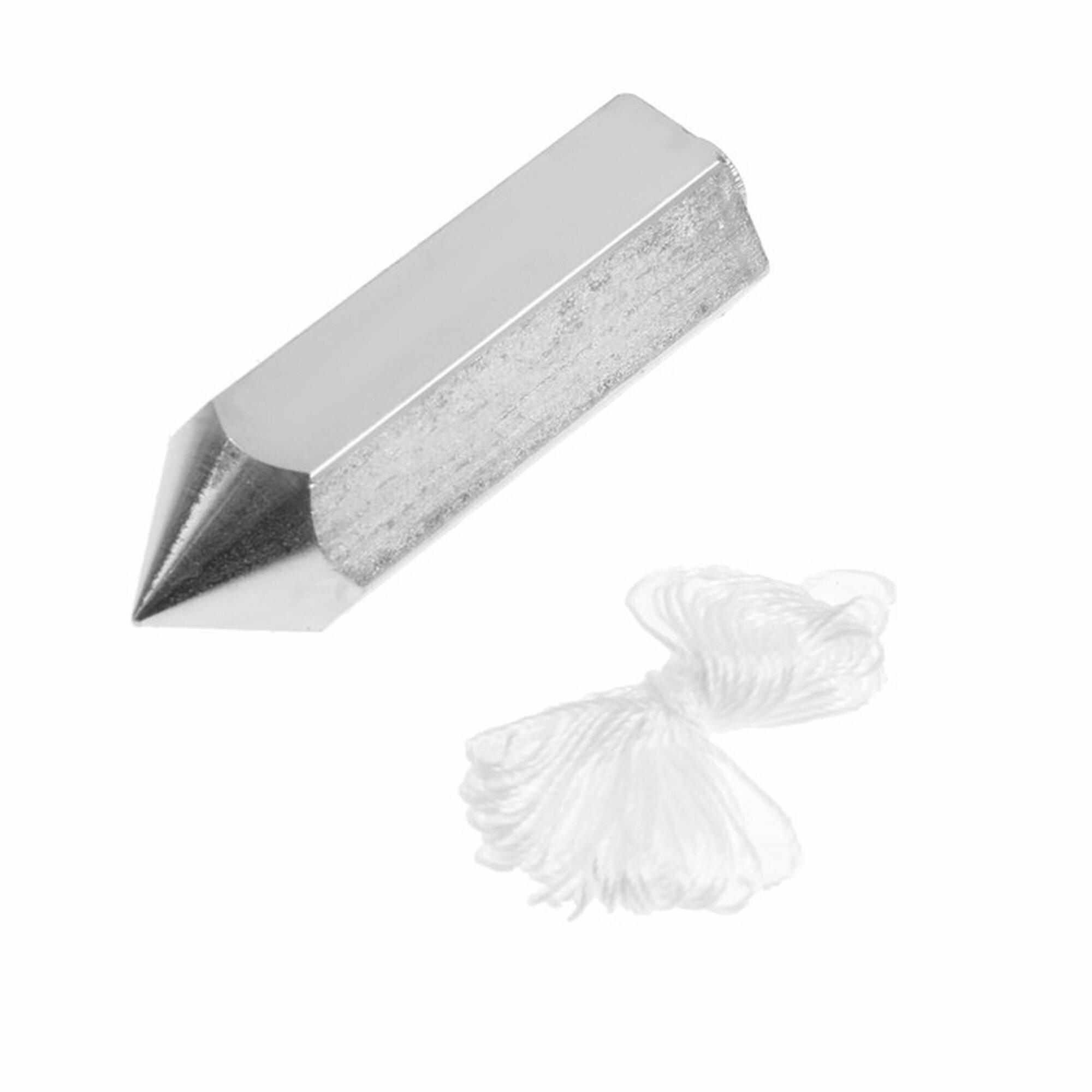 Отвес цилиндрический тундра, шнур 5 метров, 300 грамм, 1 штука