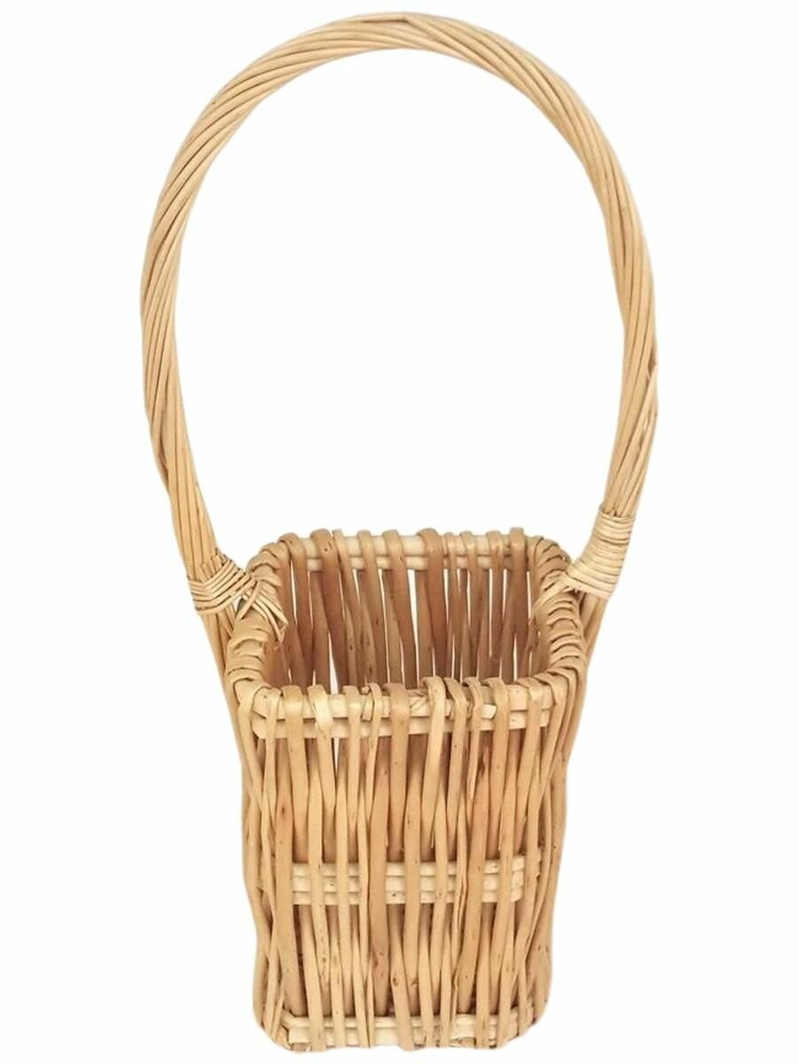 Корзина плетеная для бутылки вина, ручное плетение из лозы