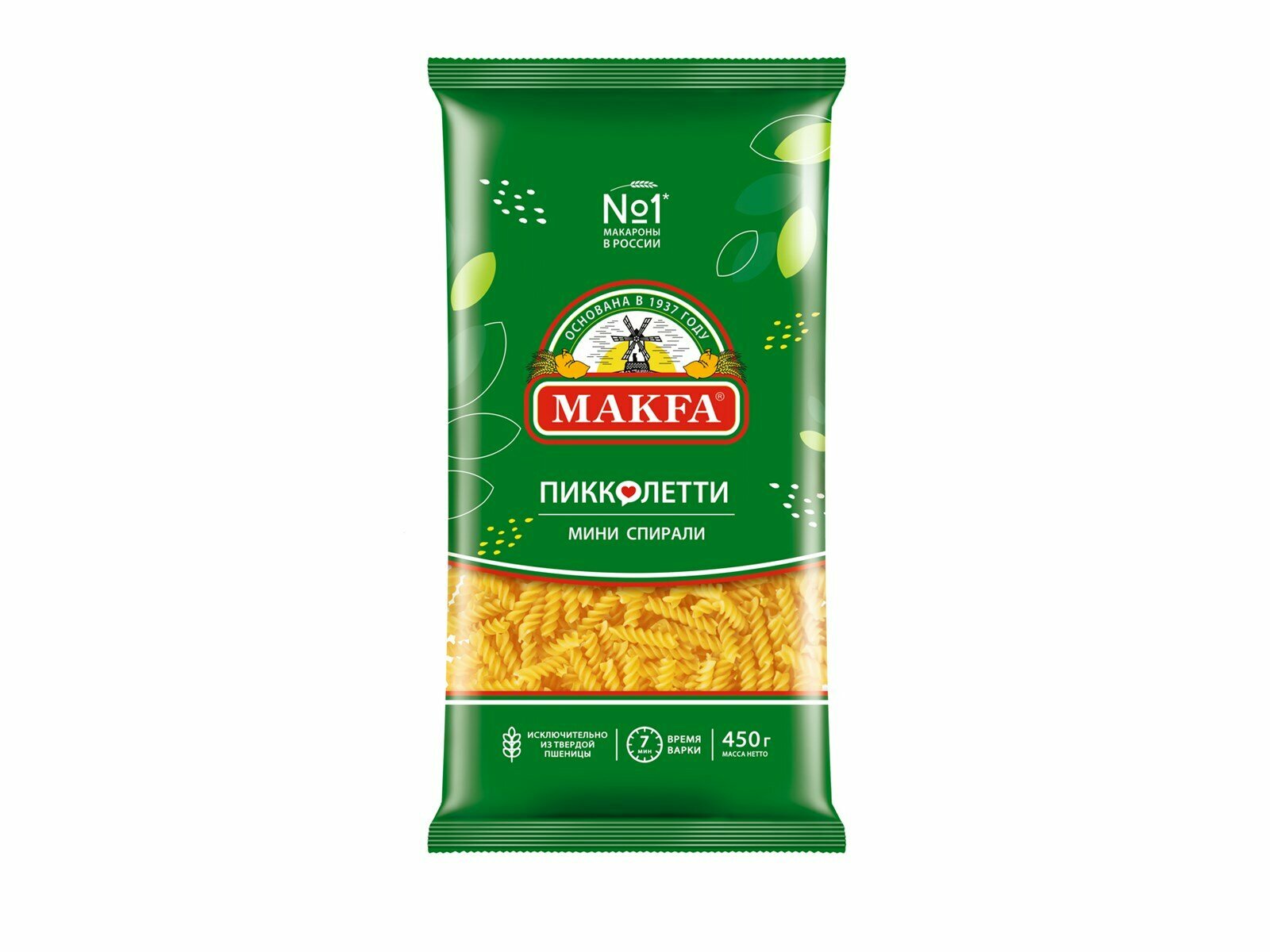 Макароны спирали Makfa Пиколетти Мини высший сорт, 450г
