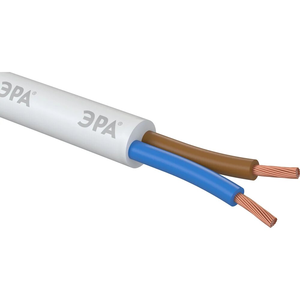 ЭРА Провод ПВС 2x1,5 мм2 50м белый Б0058813