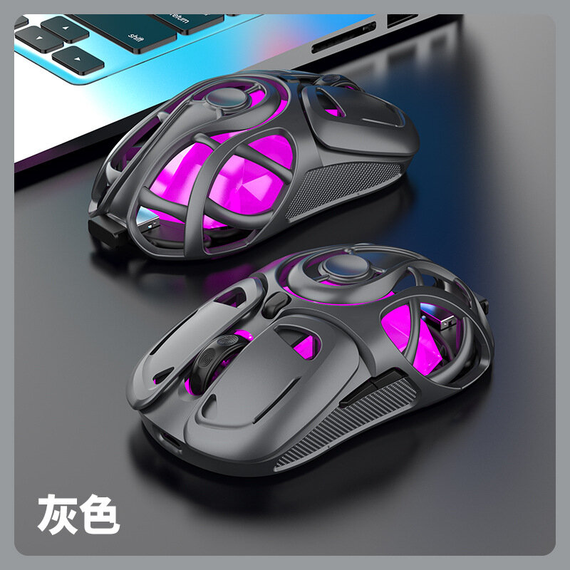 Беспроводная Bluetooth-мышь Viper X10, трехрежимная, легкая, светящаяся, RGB, для киберспортивных игр, вырезанная через