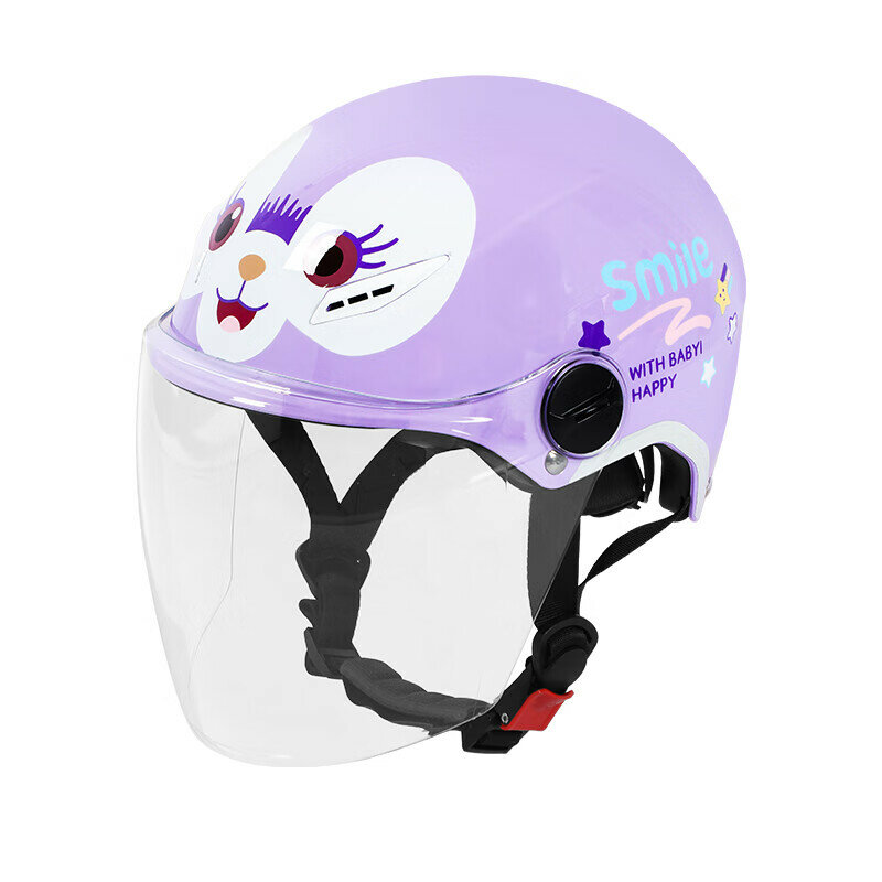 MYARMOR Children's Helmet Electric Vehicle New National Standard 3C Certification Motorcycle Summer Half Helmet for Boys and Girls Lightweight Electric Scooter Safety Helmet One Size (48-55) Purple