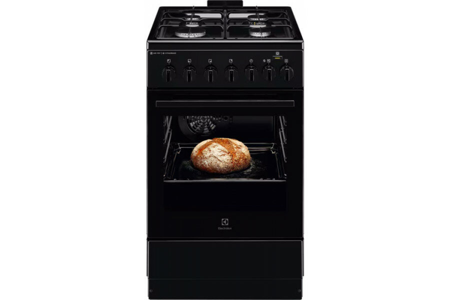 Плита Electrolux LKK560010K , комбинированная, электрическая духовка, черная