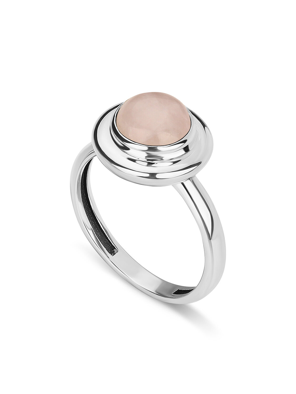 Кольцо, серебро, 925 проба, чернение, кварц