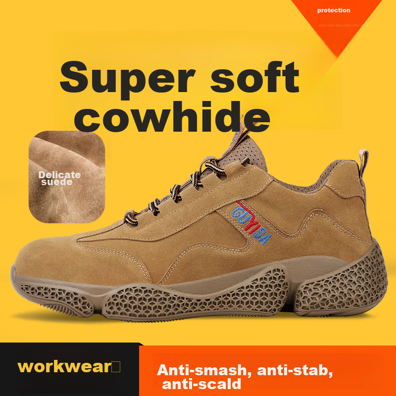 Weierdun Safety Shoes for Men with Steel Toe Cap, Winter Fleece-Lined, Anti-Smashing, Anti-Puncture, Welding Cotton Shoes, Work Site Safety Shoes 2078 Size 43