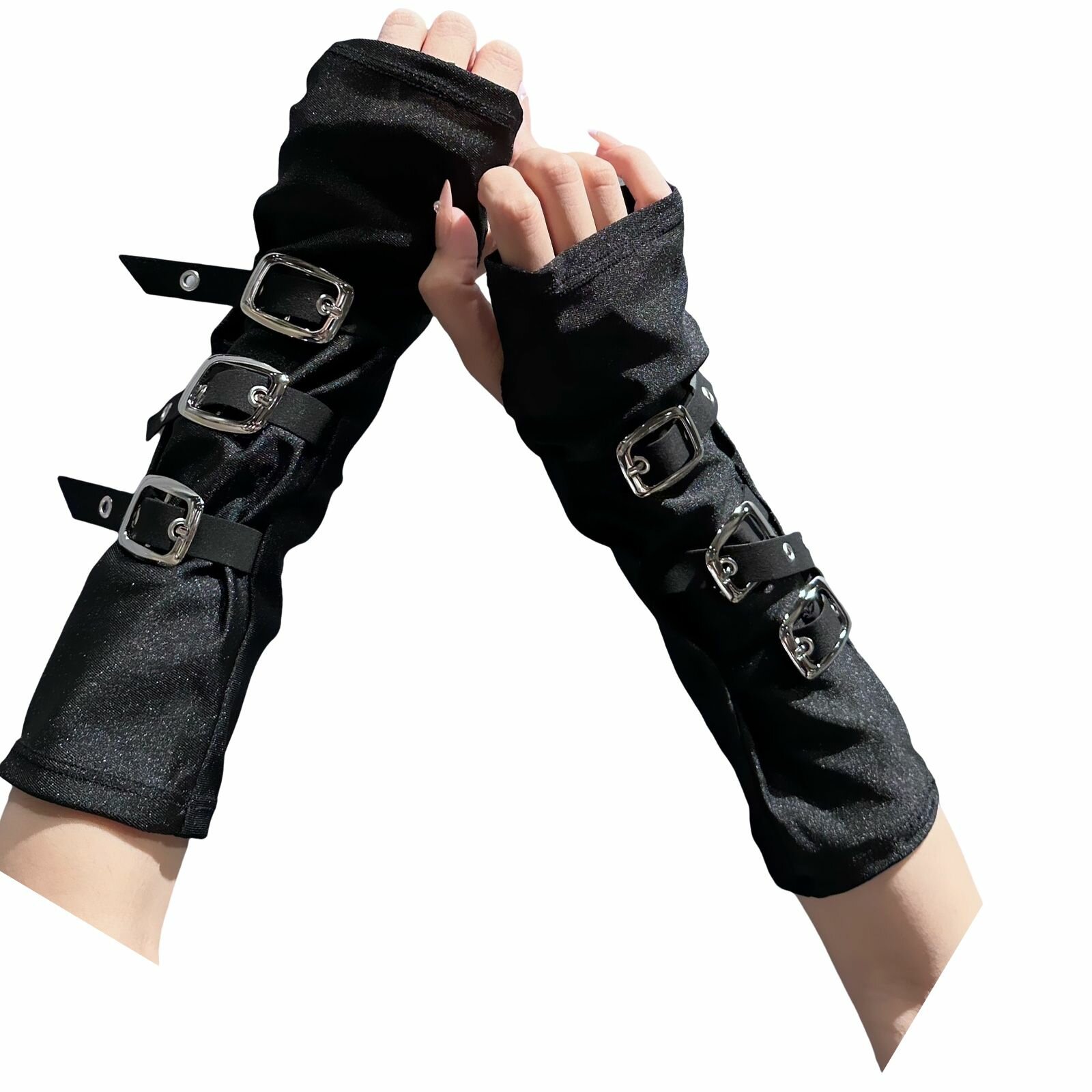 Необычные нарукавники, девушки с повязками панк-модели