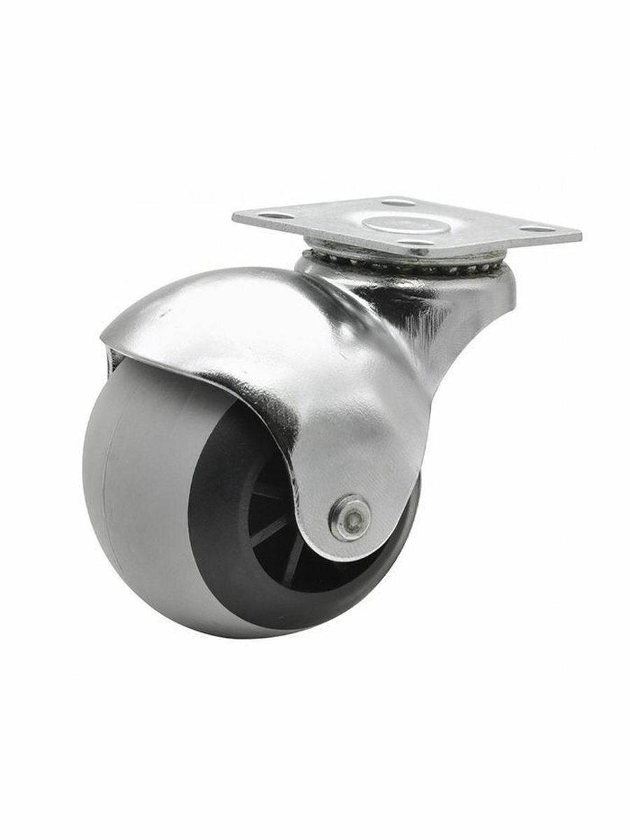 Колесо мебельное поворотное 50мм с подшипником, комплект 2 шт, SANBERG