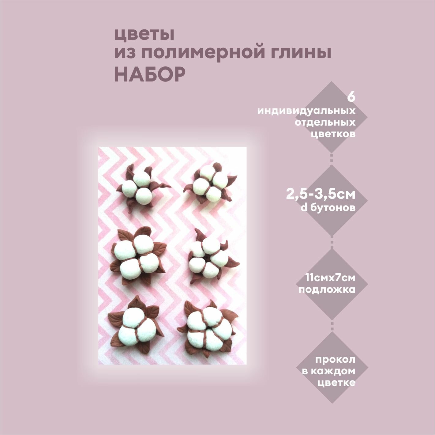 Цветы из полимерной глины