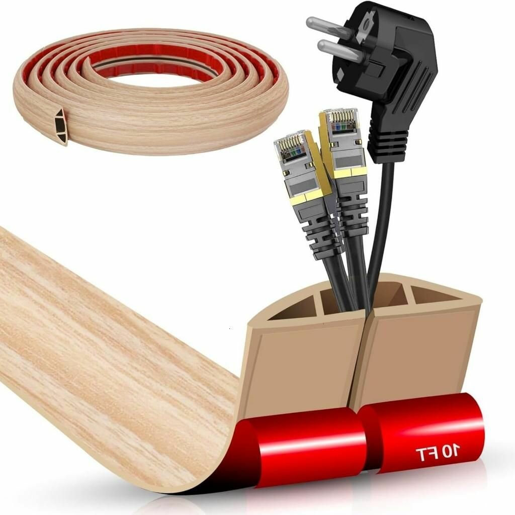 Кабельный канал напольный гибкий, Белый - 3 метра