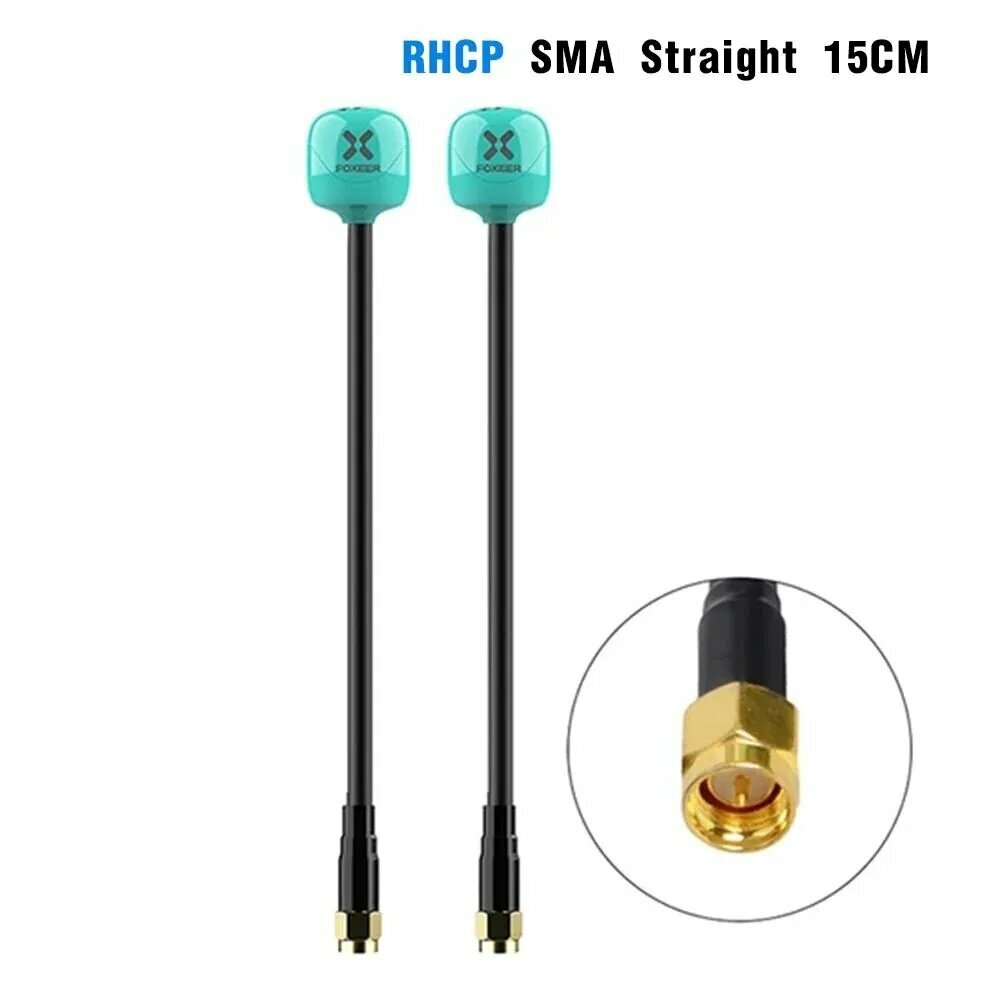 Антенна FOXEER Lollipop_4+ 2 шт. 5.8 ГГц 2.6 дБи Omni Mini RHCP LHCP SMA RPSMA MMCX UFL для RC видеоприемника и передатчика