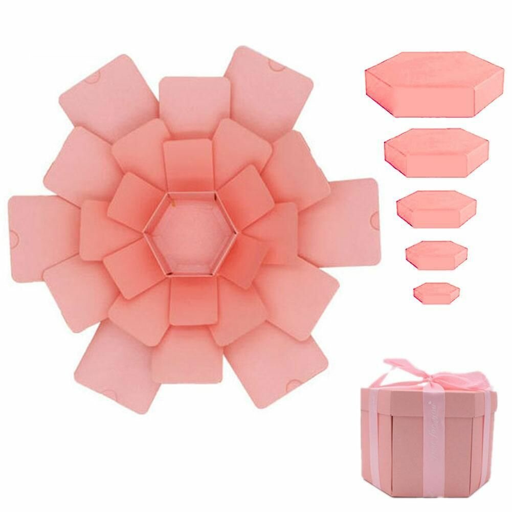 Подарочная коробка распадающаяся 5 шт/ коробка для сюрпризов и сладостей новогодние подарки