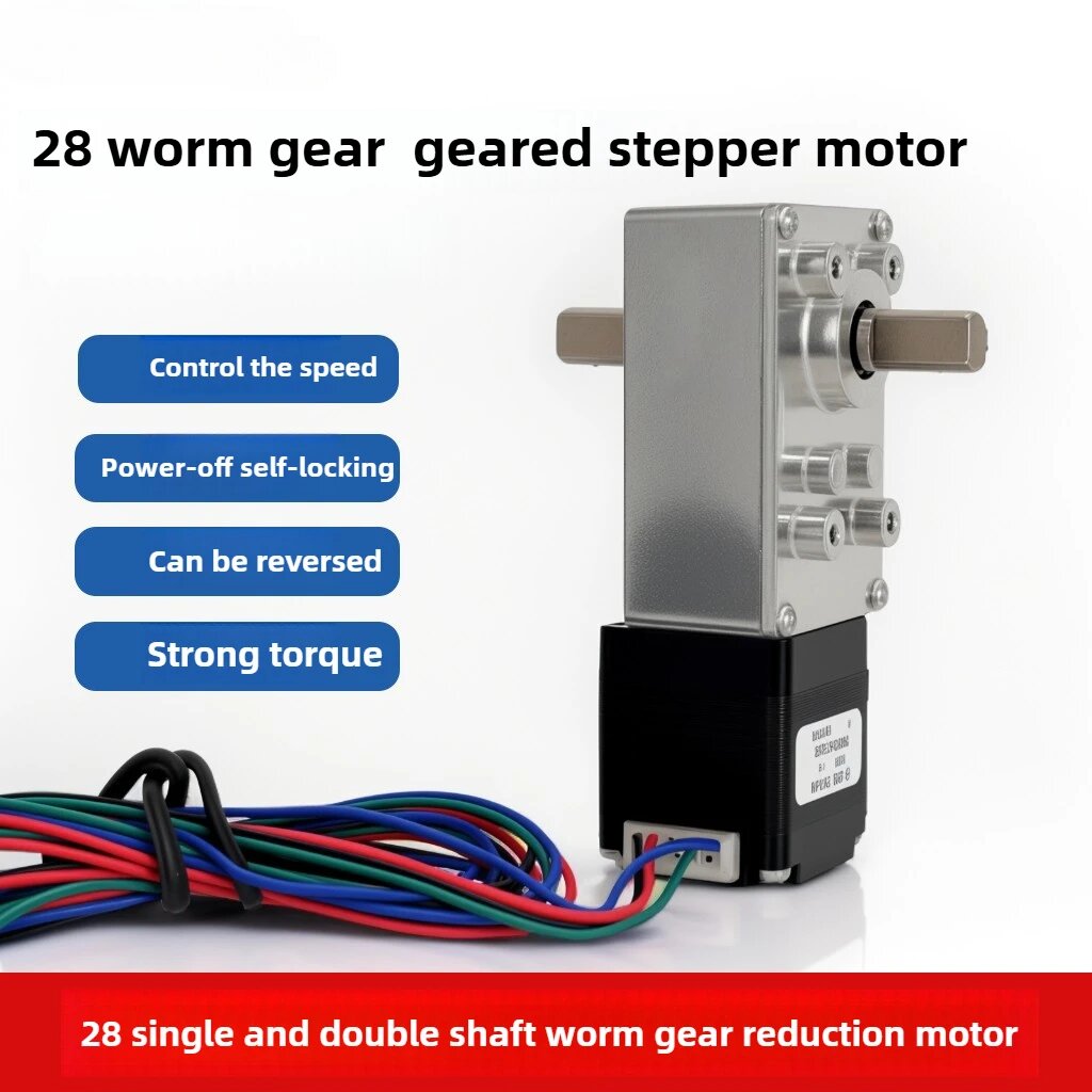Шаговый двигатель NEMA11 28 мм 24В Dual shaft, NEMA11-40 Ratio32.3