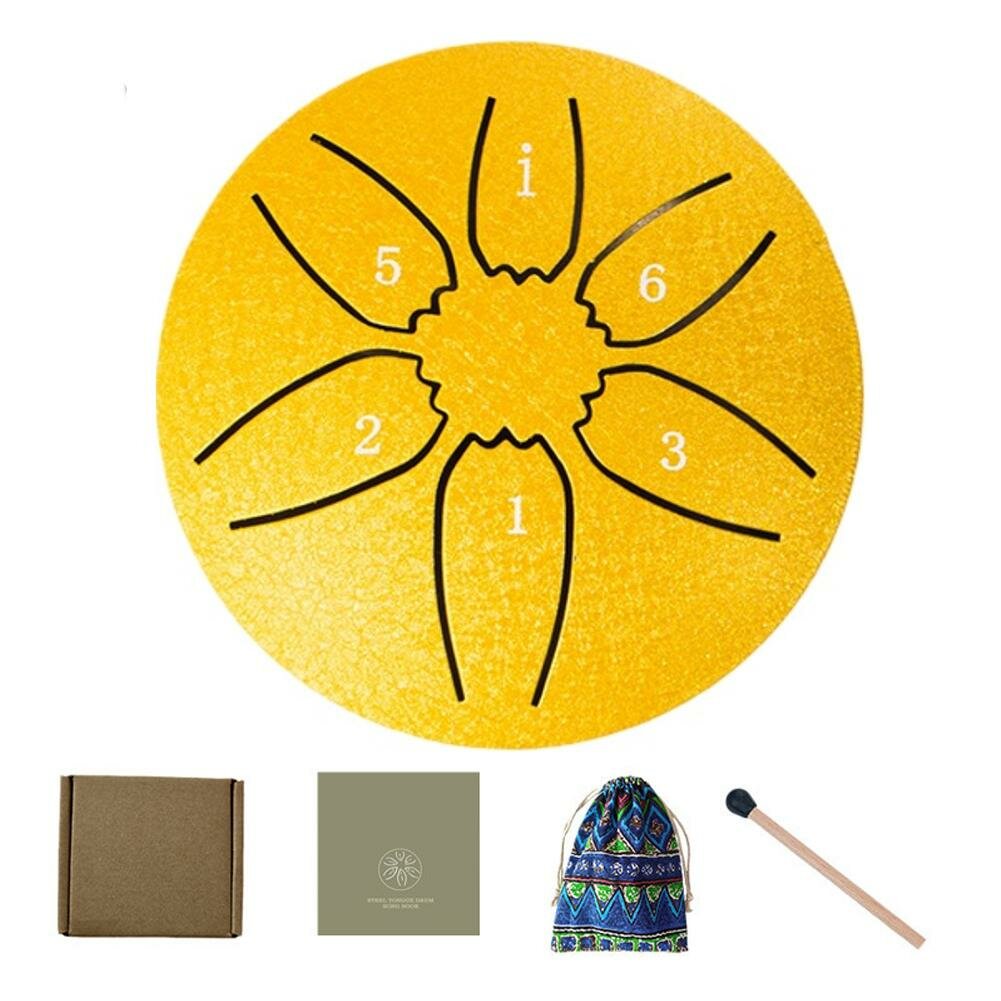 Дождевой барабан для сада, 3-дюймовый миниатюрный стальной барабан с язычком, 6 тонов, водонепроницаемый садовый колокольчик, уникальный дождевой барабан для улицы.