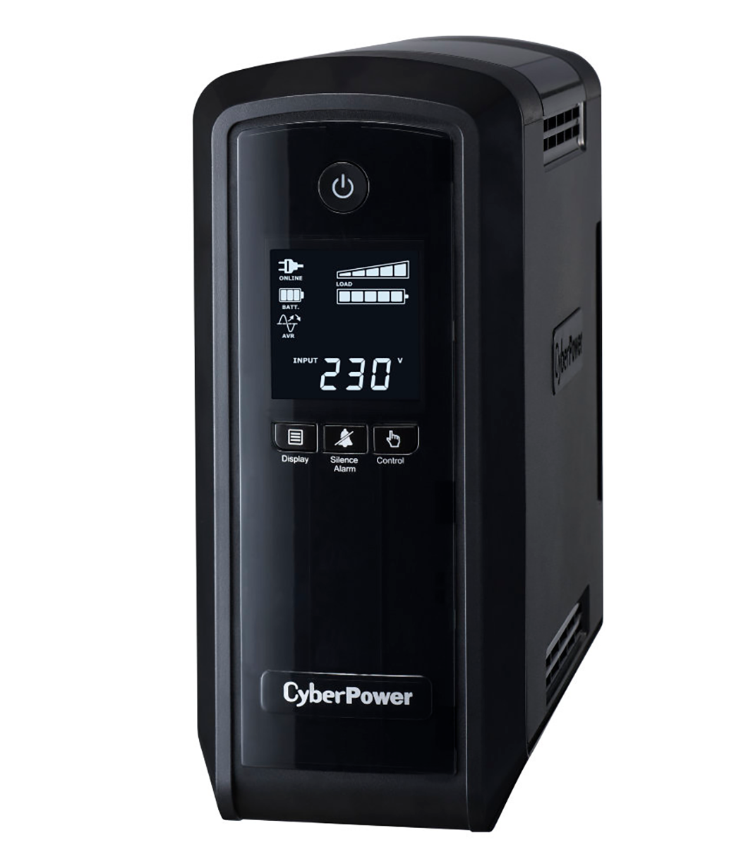 Источник бесперебойного питания (ИБП) CyberPower CP900EPFCLCD, 900 В·А, 540 Вт, 6 розеток Schuko, линейно-интерактивный