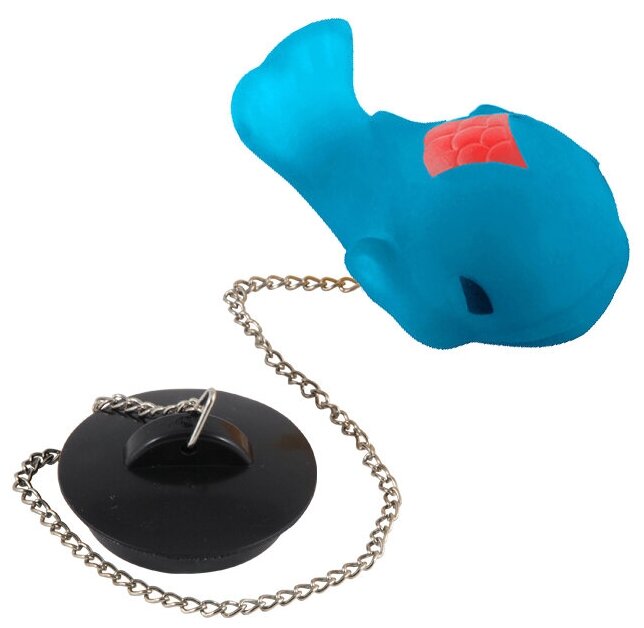 Пробка игрушка "Кит" на цепочке, подходит для отверстий диаметром 40 мм