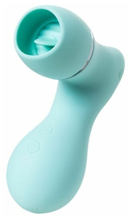 Мятный вакуумно-волновой стимулятор клитора с язычком "DINGO"