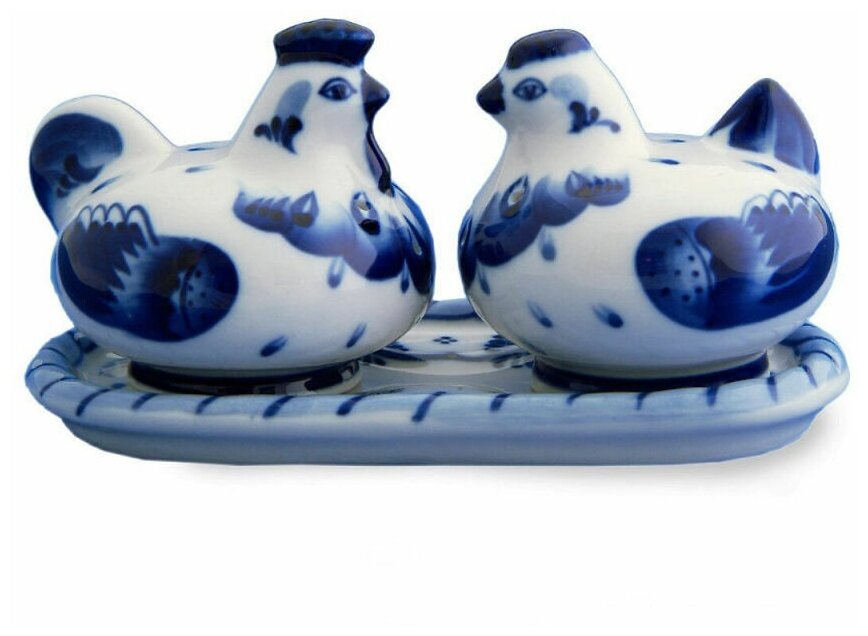 Набор для специй "Птичий двор" (Гжель)