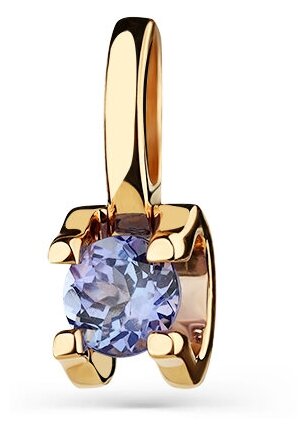 Подвеска, красное золото, 585 проба, танзанит