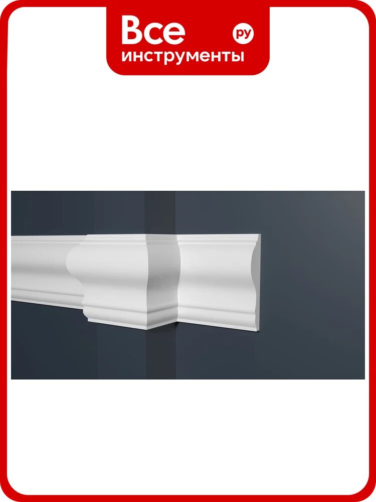 Стеновой молдинг Decor-Dizayn ударопрочный влагостойкий под покраску 82Х19Х2000 мм DD606