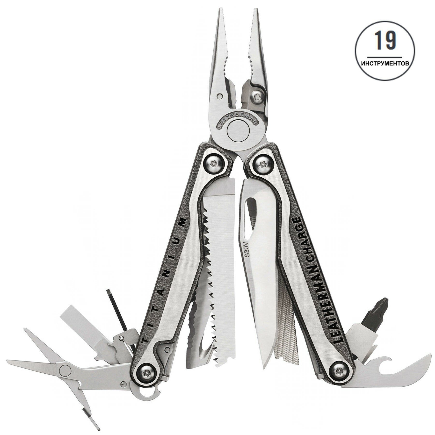 Мультиинструмент (мультитул) LEATHERMAN Charge Plus TTi, 19 инструментов, нейлоновый чехол, 832528.
