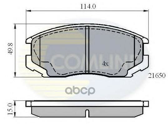 Колодки DAIHATSHU EXTOL 00 -/TERIOS 97 -/MIT COLT 90 - 05/LANCER 90 -/PROTON COM Comline арт. CBP0415