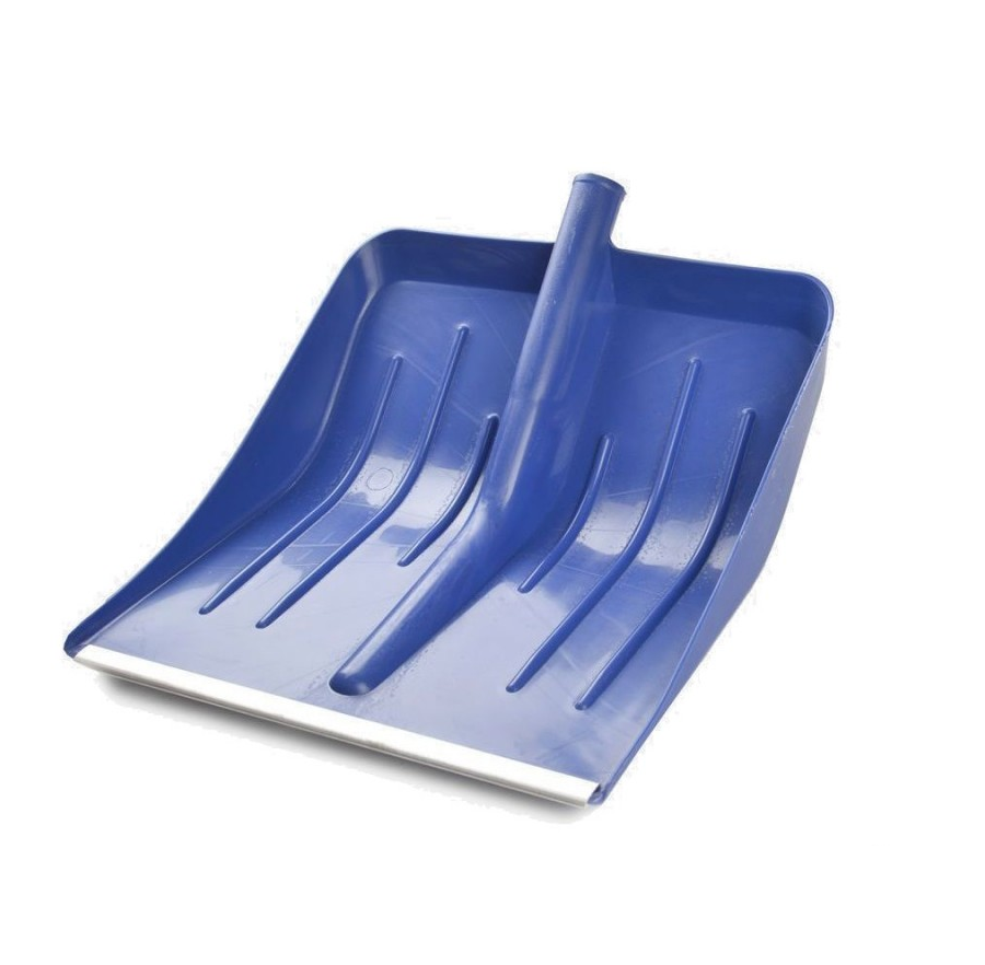 Лопата снеговая Метель №3, алюминиевая планка, без черенка (для 32 мм), 410 х 400 мм