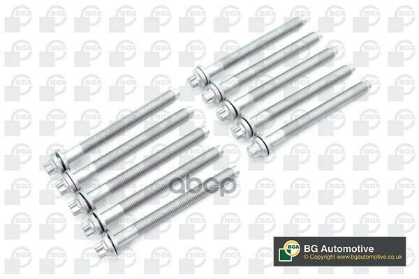 К-КТ болтов ГБЦ PGT 206/306/405/406/TOY COROLLA 1.9D 00-02 M12x1.5x123, Qty: 10 шт. Bga арт. BK4387