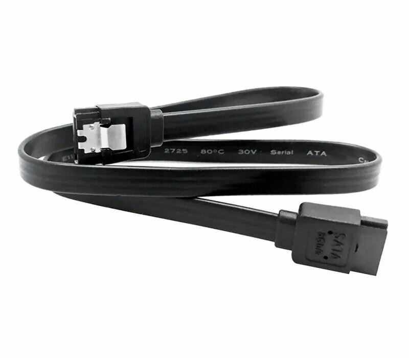 Кабель SATA 3.0 черный 6Gb с креплением
