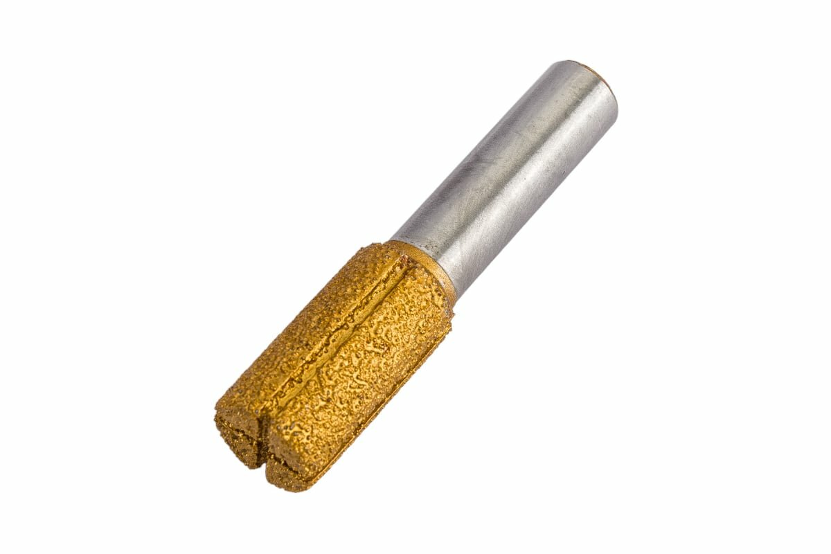 Strong алмазная пазовая прямая фреза по камню 16x30 мм хвостовик 12 мм СТФ-99011202