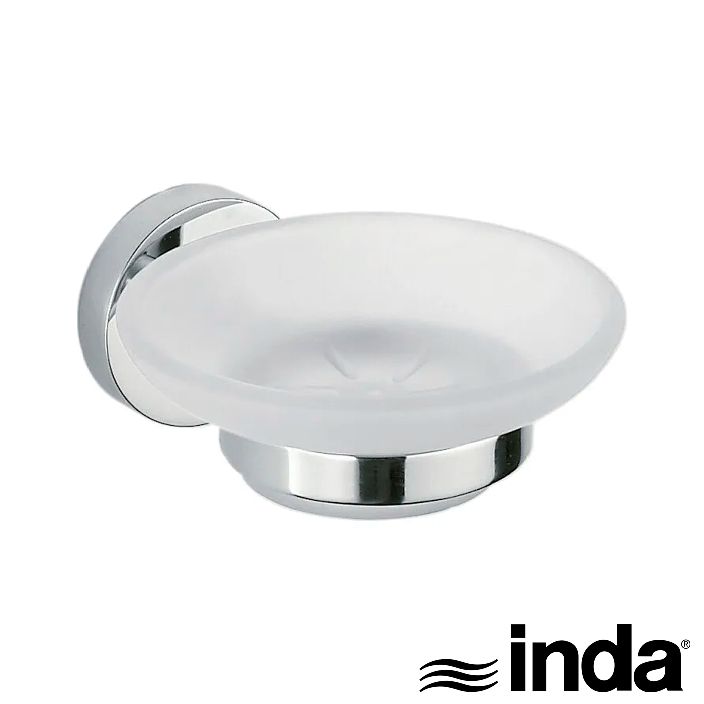 Мыльница INDA FORUM A36110CR21, настенная, цвет держателя хром, чашка матовое стекло