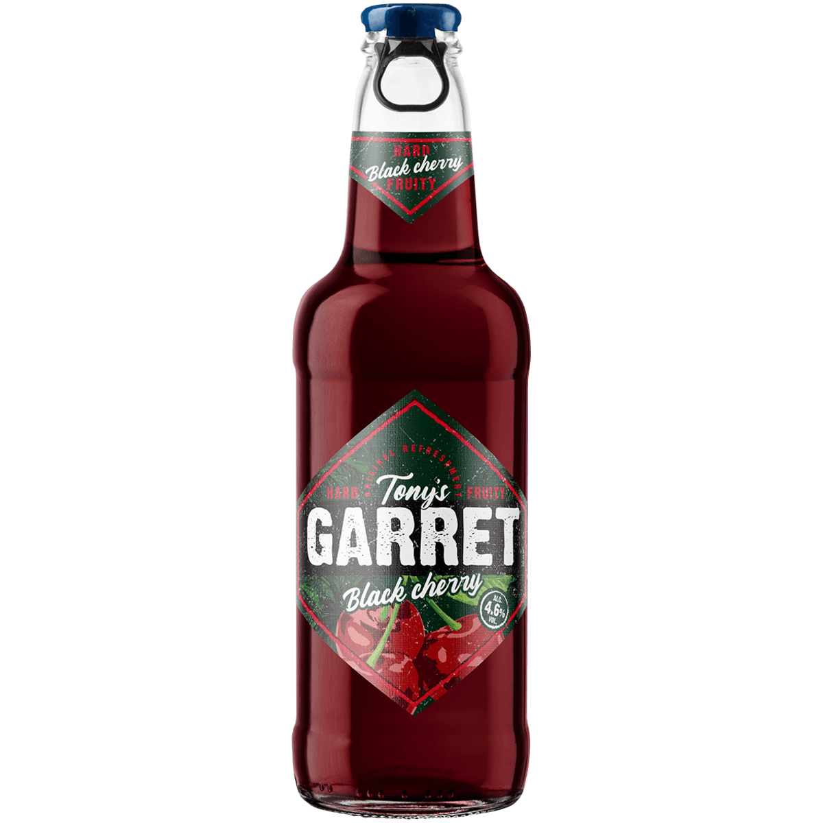 Напиток пивной Tony's Garret Hard Black Cherry, вишневый, 0,4 л