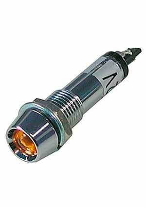 L-701Y-12V, светодиод с держателем желтый 12В резьба М8 (3 шт.)