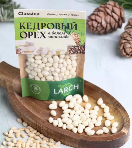 Кедровый орех в белой шоколадной глазури 50гр