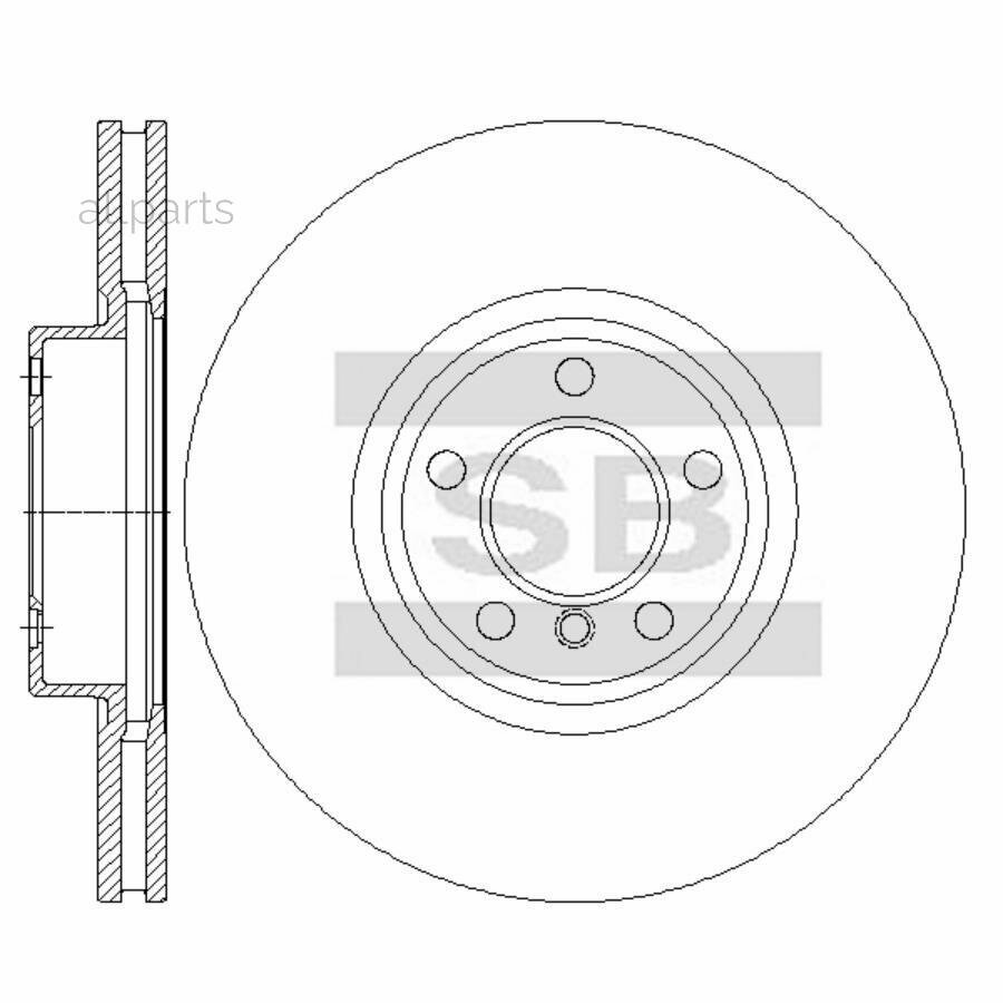 SANGSIN BRAKE SD5224 диск тормозной передний!\ BMW X5 (E70) 3.0/4.8/X6 (E71) 3.0d 07>
