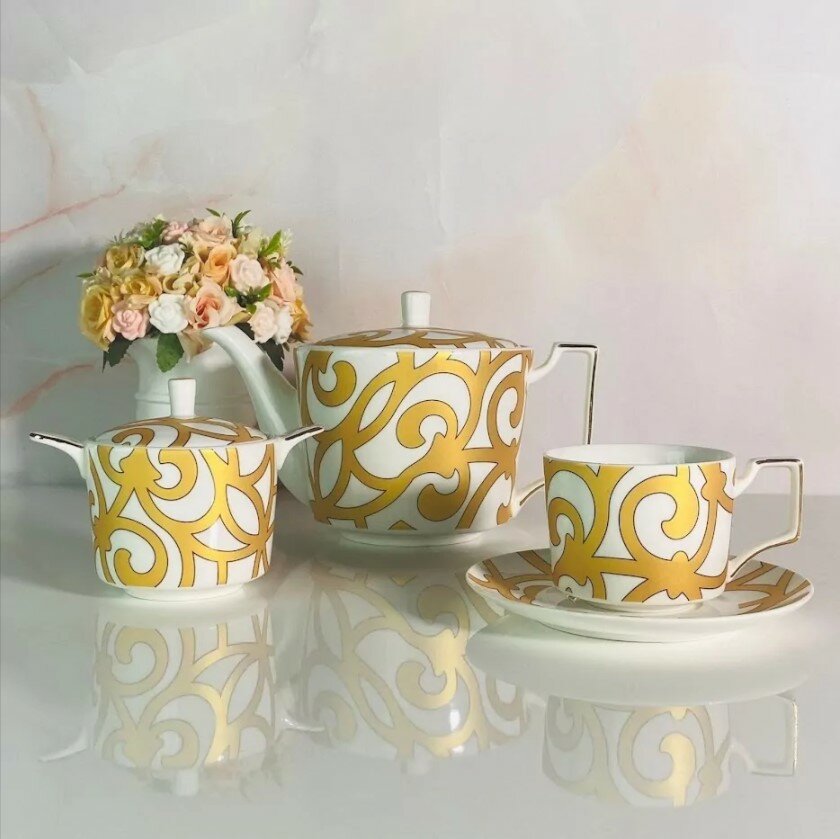 Чайный сервиз 14пр. 230 мл Фарфор 205-658 118-205-658