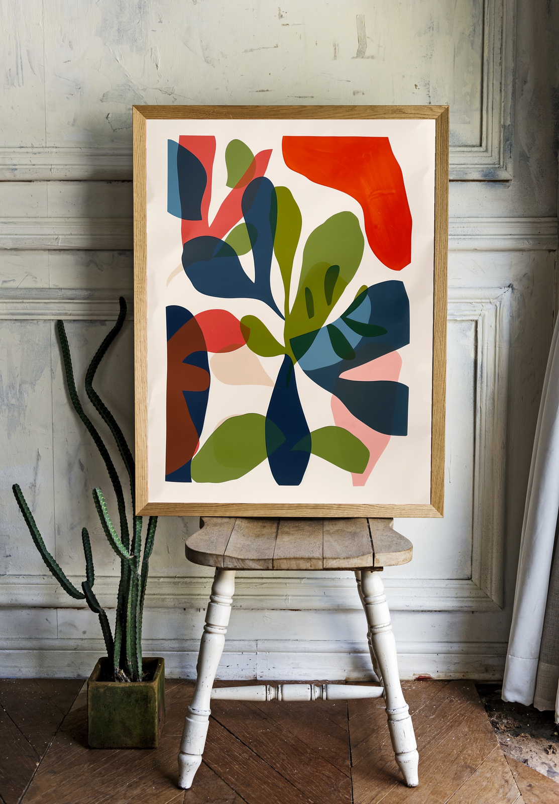 Постер "Разноцветные формы и линии" 50x70 см в подарочном тубусе