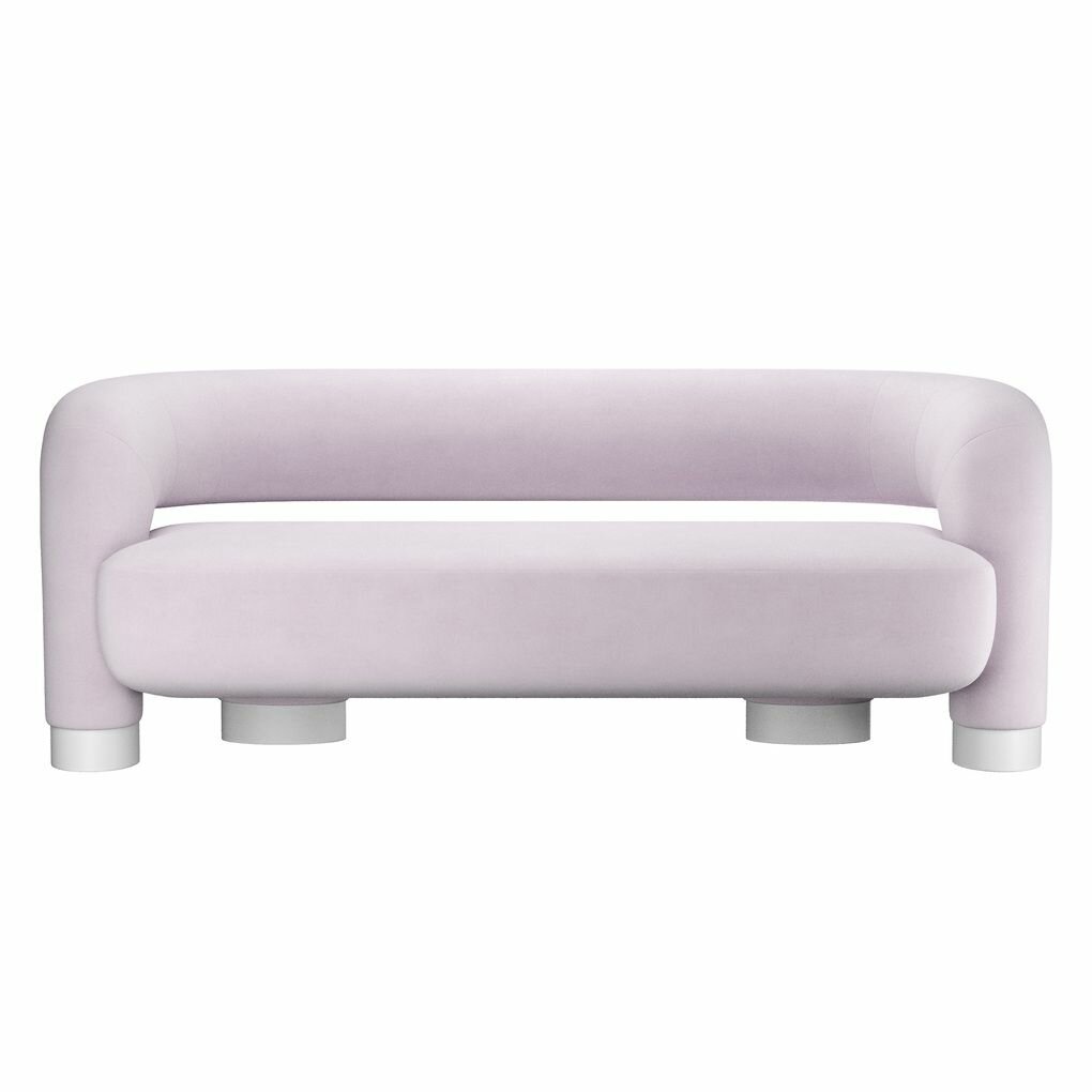 Диван PECOLA, трехместный, 1800х780х780, белый сиреневый